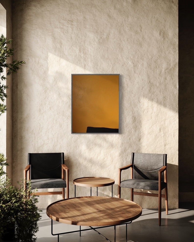 Gran pintura abstracta ocre Pintura abstracta ocre Pintura minimalista ...