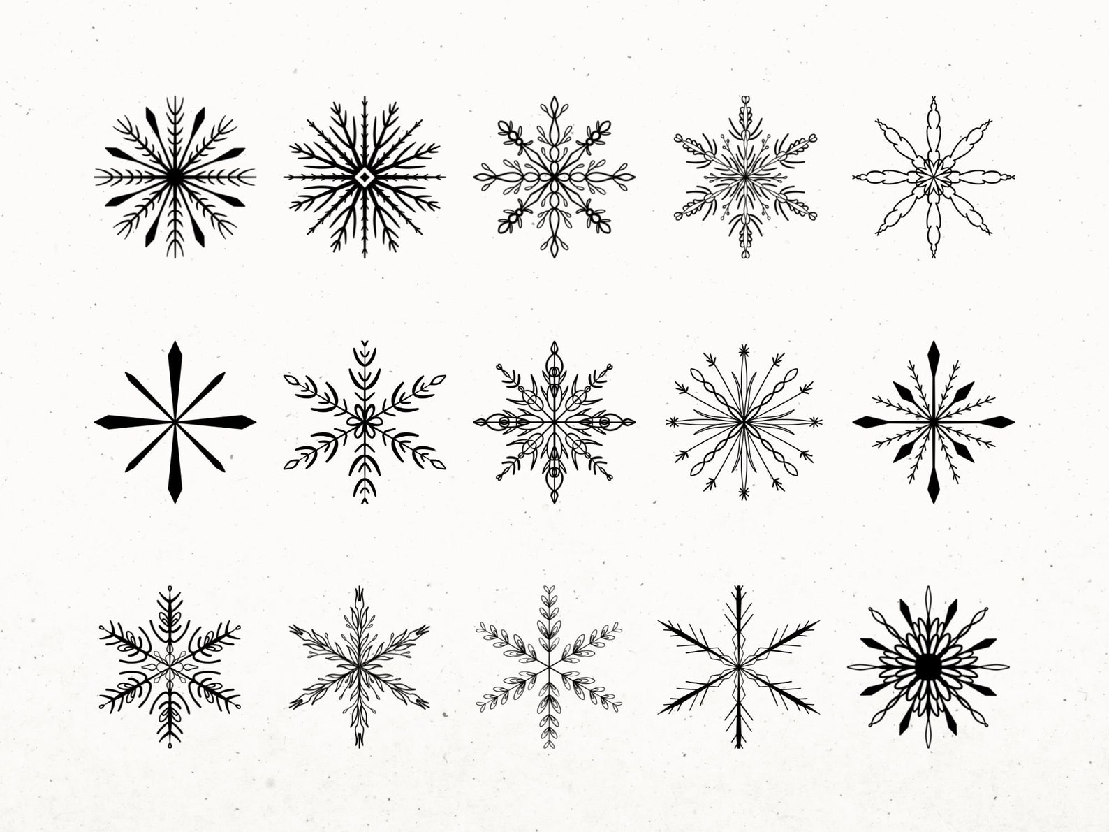 Snowflake Clip Art Christmas SVG Detailed Snowflake PNG - Etsy