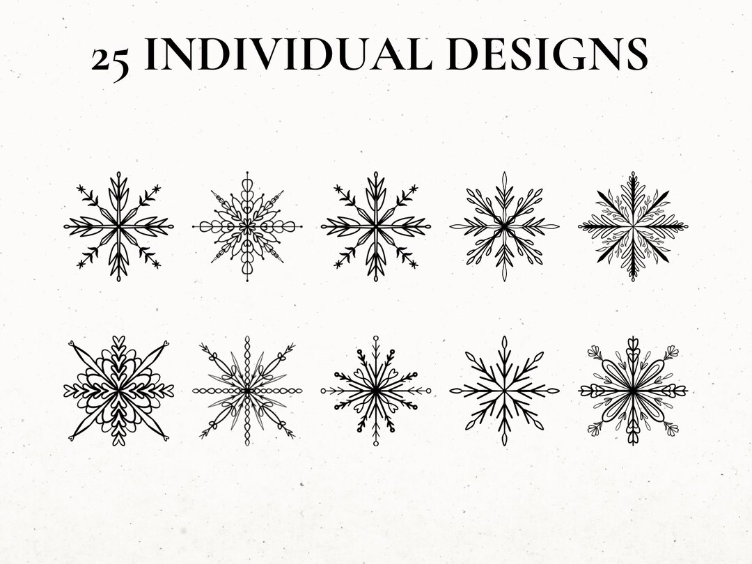 Snowflake Clip Art Christmas SVG Detailed Snowflake PNG - Etsy