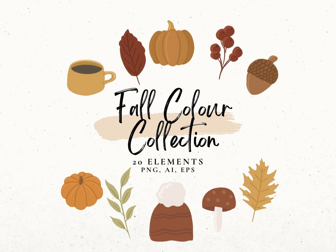 Fall Leaves Clip Art, Fall Clip Art Bundle, Autumn PNG Files, Seasonal ...