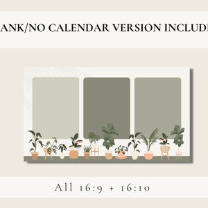 2024 and 2025 Plant Desktop Organiser, Digital Planner, Boho Plant ...