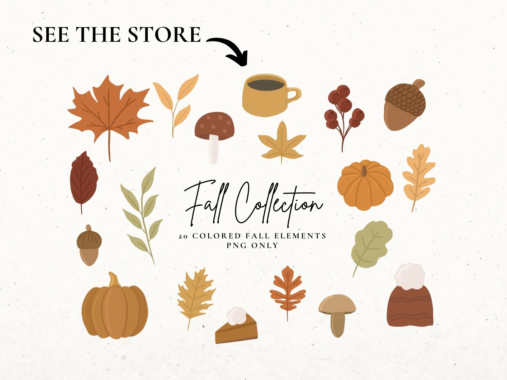 Fall Leaves SVG Fall Clip Art Bundle Autumn PNG Files Fall - Etsy