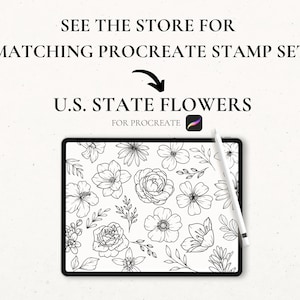 U.S. State Flower Svg Bundle, Flower Stencil, Flower Tattoo Design ...
