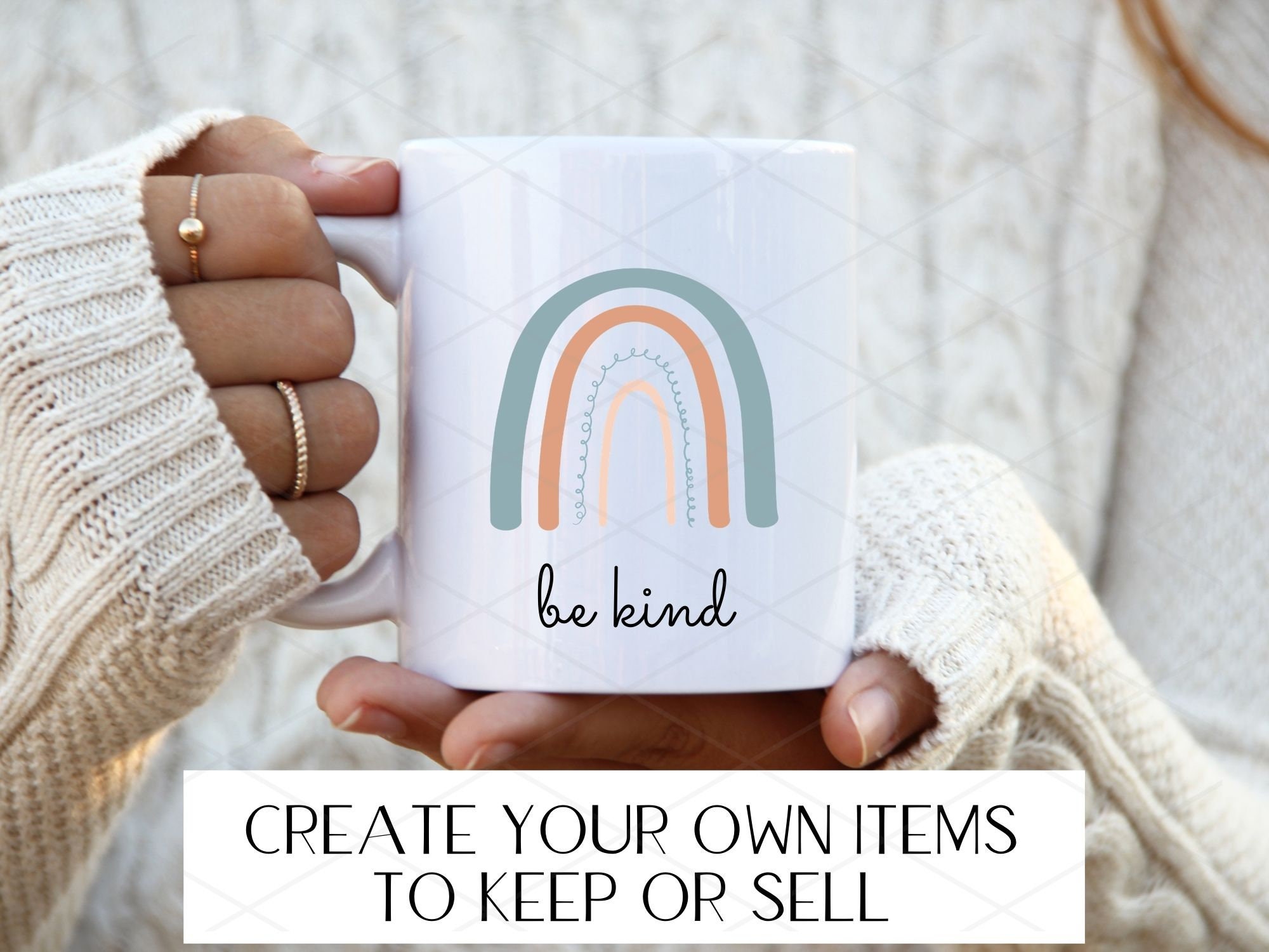 Boho Rainbow Clip Art Bundle Hand Drawn Rainbow SVG Pastel - Etsy