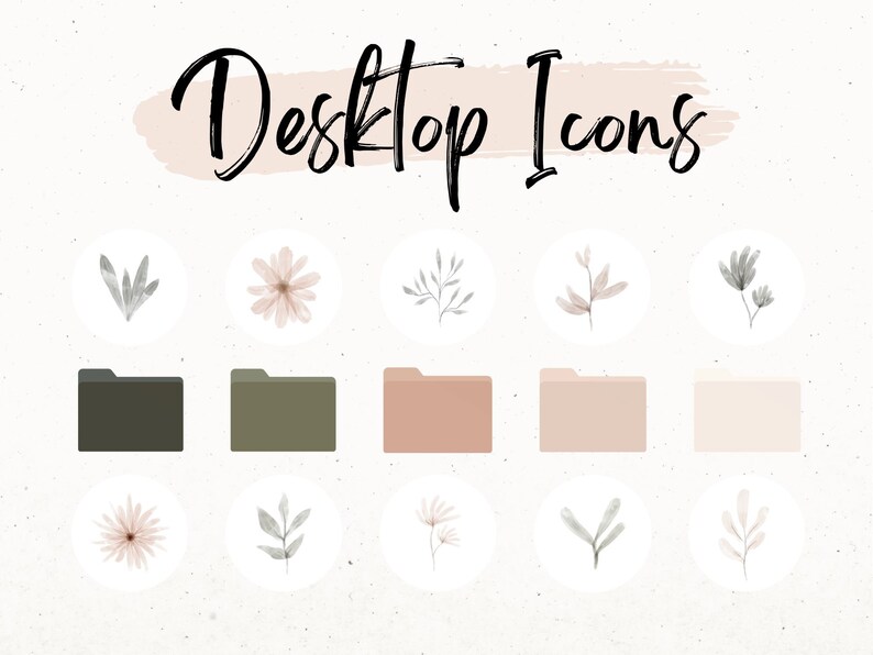 Folder Icons for Mac Windows Desktop Icons Aesthetic Folder - Etsy