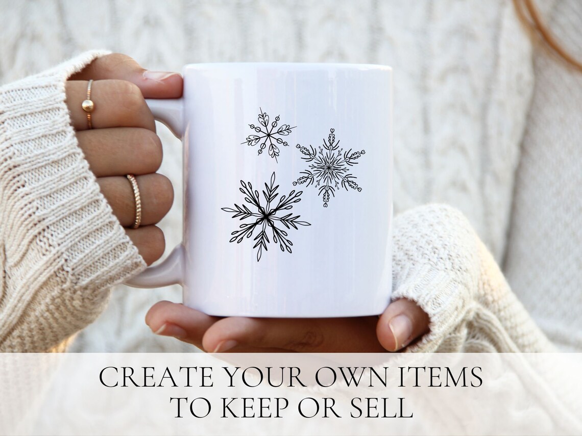 Snowflake Clip Art Christmas SVG Detailed Snowflake PNG - Etsy