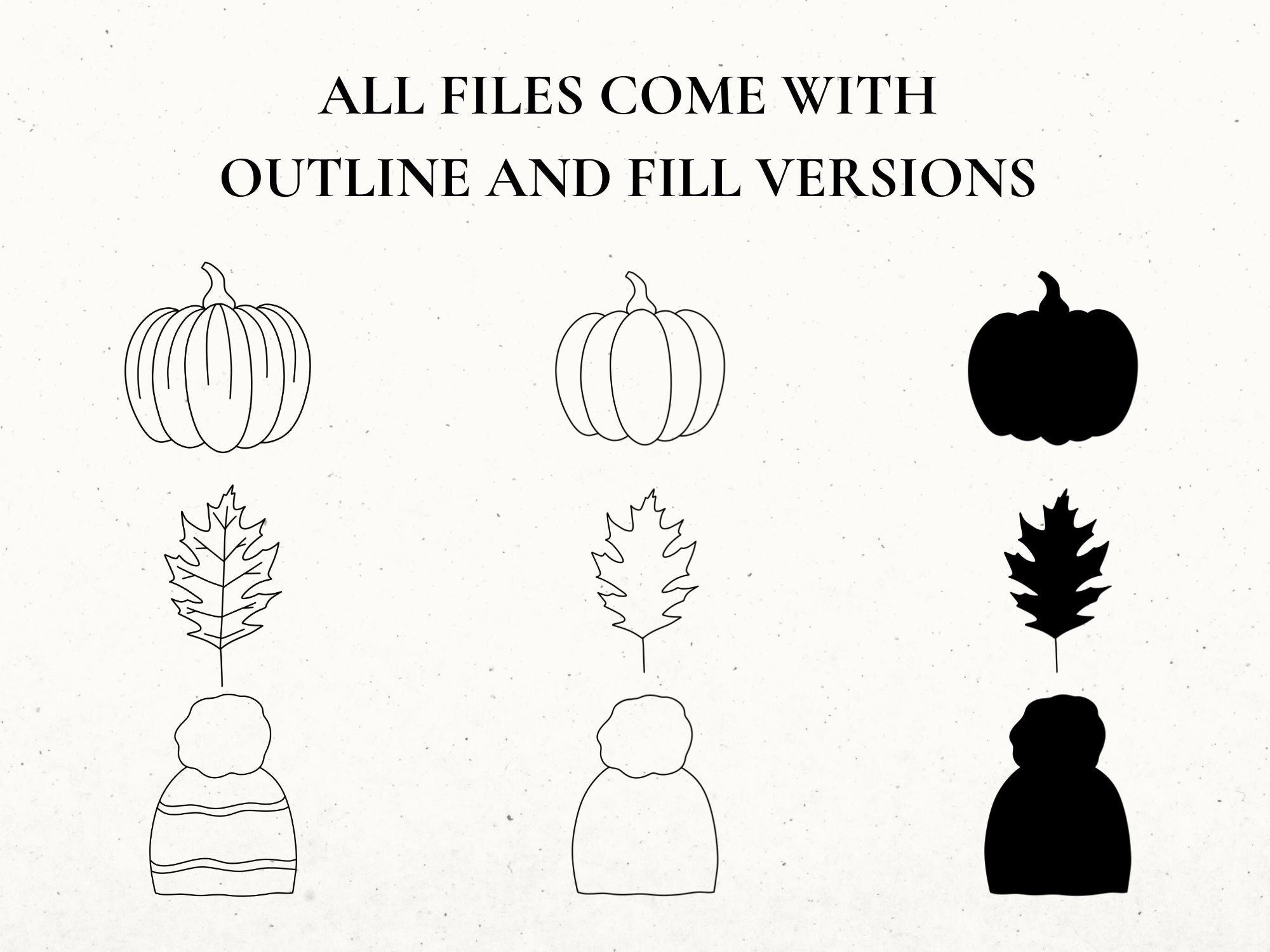 Fall Leaves SVG Fall Clip Art Bundle Autumn PNG Files Fall - Etsy