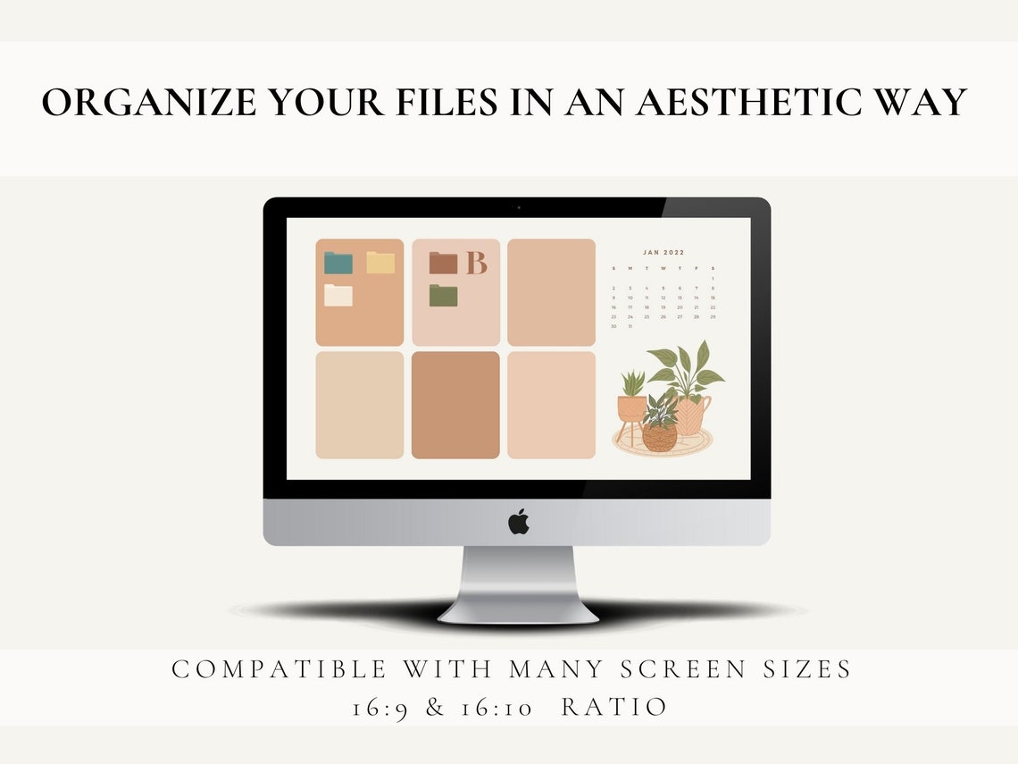 2023 and 2024 Desktop Organizer Digital Planner Boho Plant - Etsy