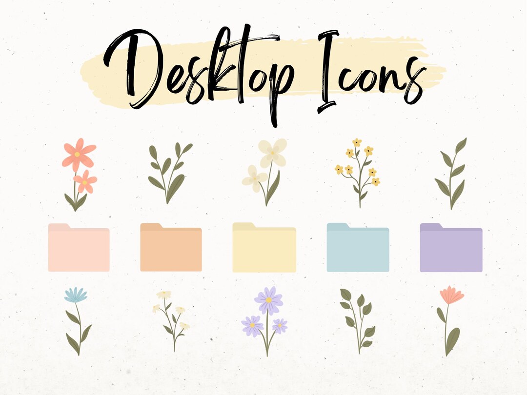 Folder Icons for Mac Windows Desktop Icons Aesthetic Folder - Etsy