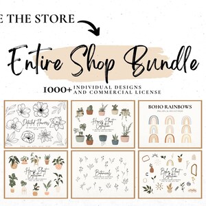 Cactus SVG Bundle, Plants Clip Art Set, Plant Illustration, Boho Cactus ...