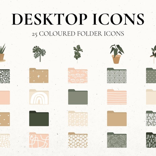 Desktop Icon Set 10 Retro Folder Icons for Mac Windows - Etsy