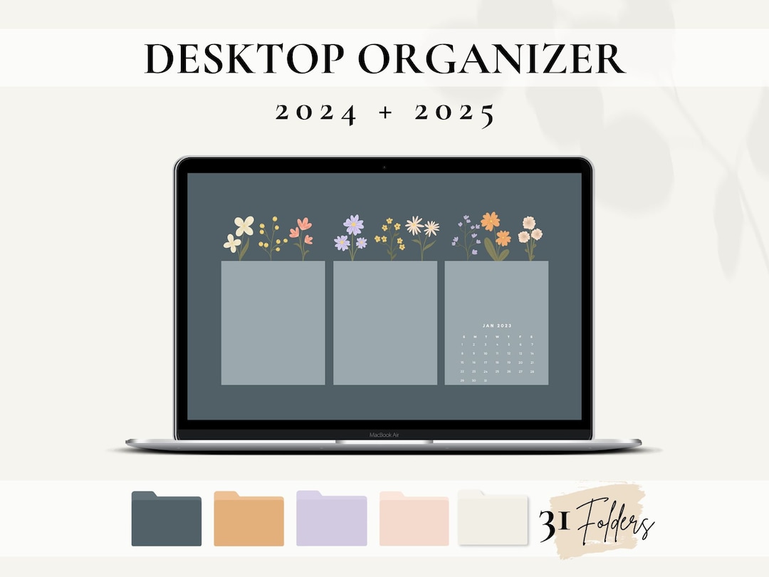 Flower Desktop Organizer 2022 - 2023, Wallpaper Aesthetic Desktop ...