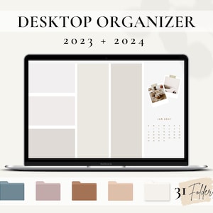 2024 and 2025 Desktop Organizer Wallpaper, Neutral Wallpaper Aesthetic ...