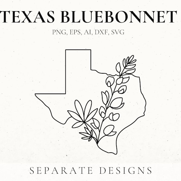 Texas Bluebonnets Svg - Etsy
