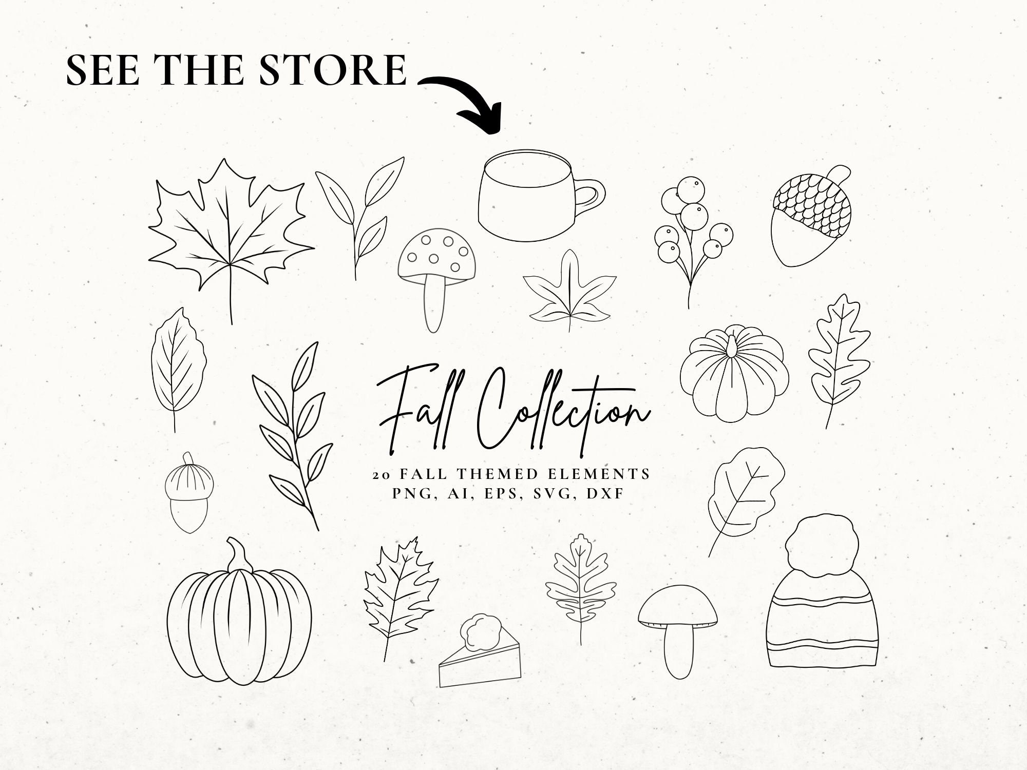 Fall Leaves Clip Art Fall Clip Art Bundle Autumn PNG Files - Etsy