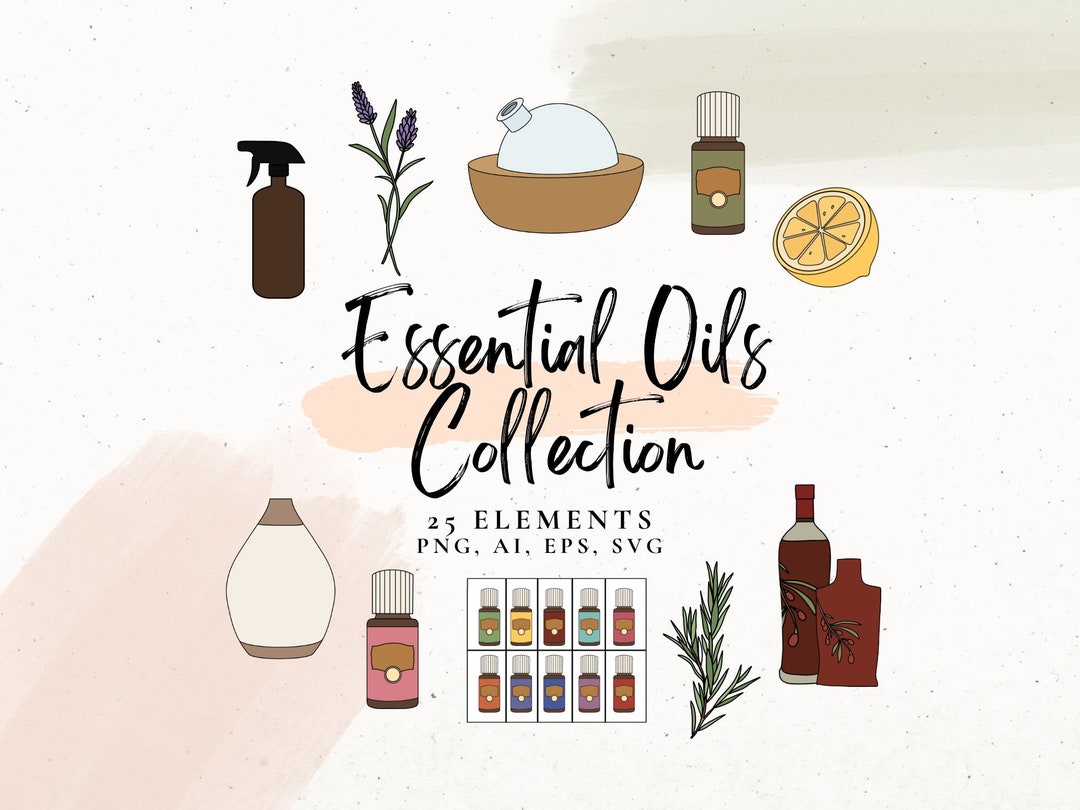 Essential Oils SVG Bundle, Young Living Clip Art Set, Wellness Svg ...