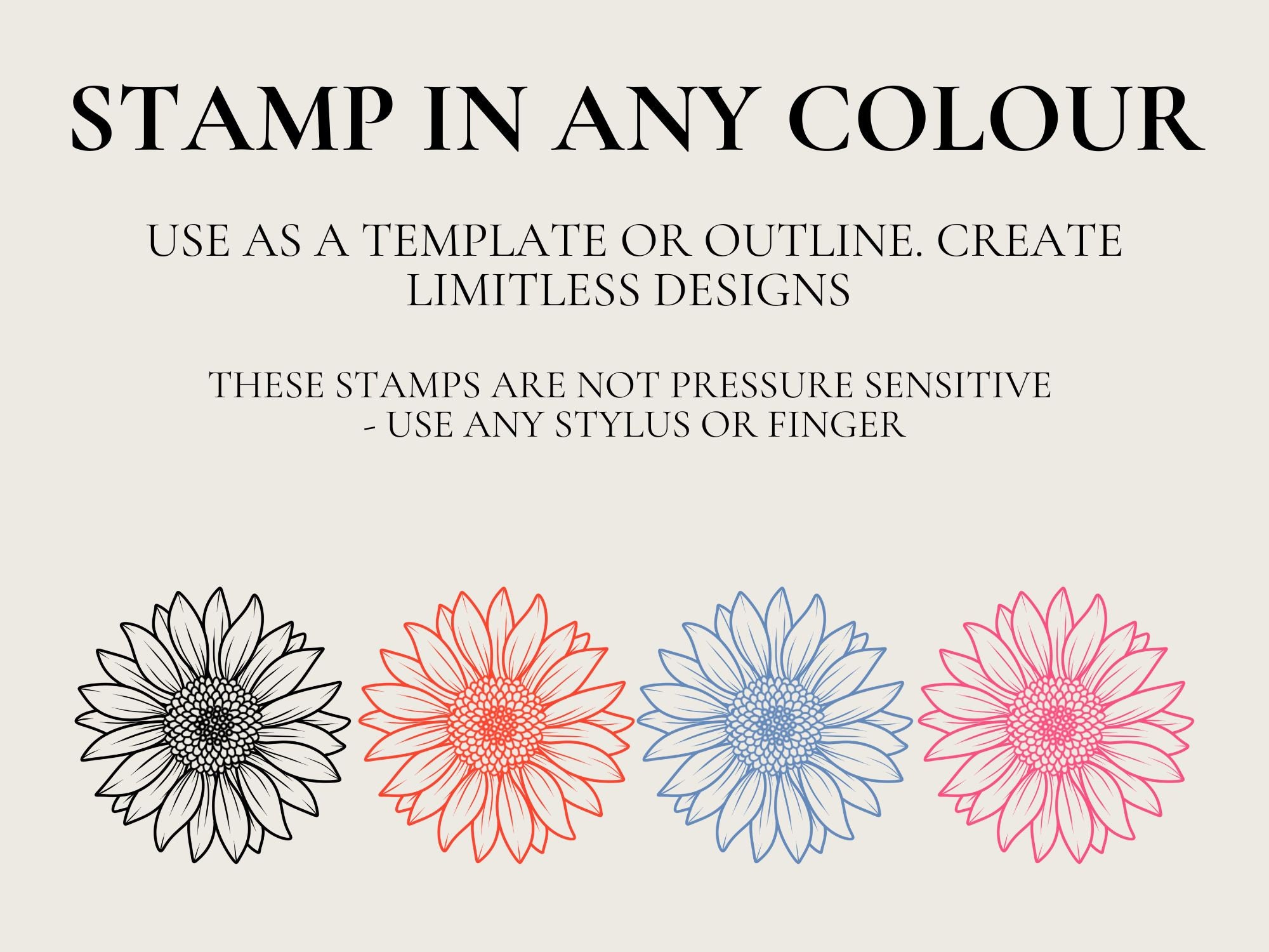 25 Flower Stamps Procreate Procreate Floral Stamps Flower - Etsy