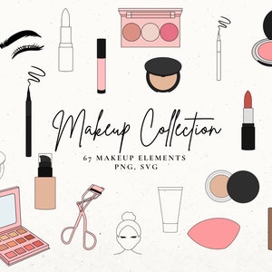 Makeup SVG Bundle Make up Clip Art Bundle Lipstick Svg - Etsy