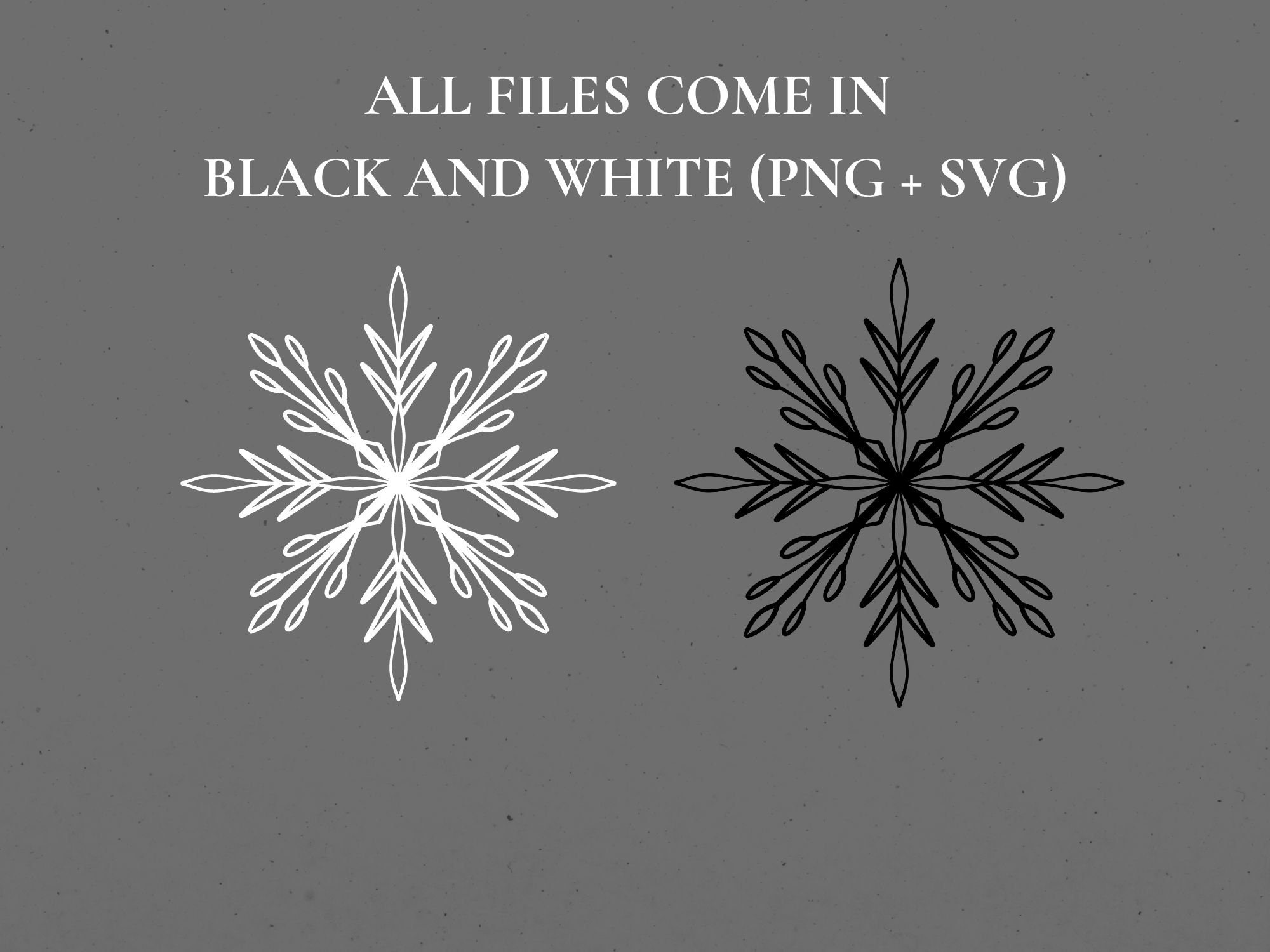 Snowflake Clip Art Christmas SVG Detailed Snowflake PNG - Etsy