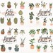 Plant Clip Art Bundle, Boho SVG Bundle Commercial Use, Bohemian Clip ...