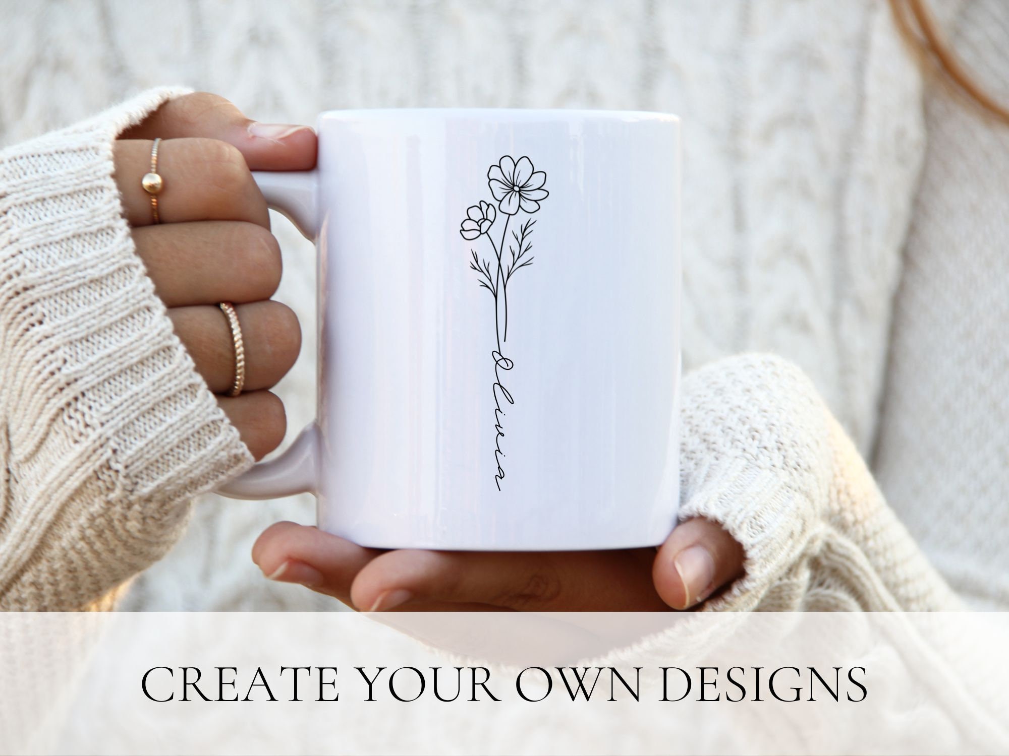 Custom Flower Name, Birth Flower Tattoo Design Commission, Birth Month ...