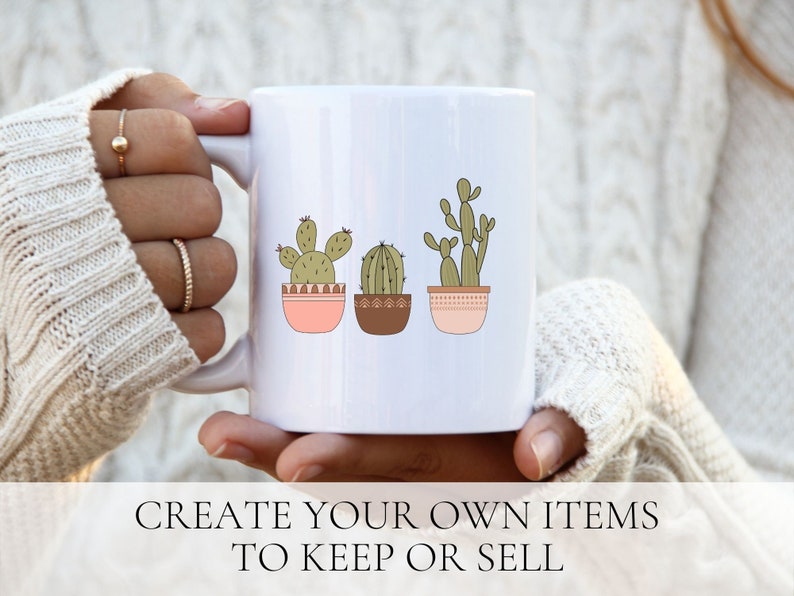 Cactus SVG Bundle Plants Clip Art Set Plant Illustration - Etsy