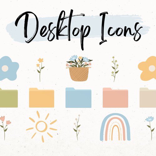 30 Boho Folder Icons for Mac & Windows. Colorful Desktop Icon - Etsy