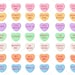 Conversation Hearts SVG Clip Art Set Coloured Candy Hearts - Etsy