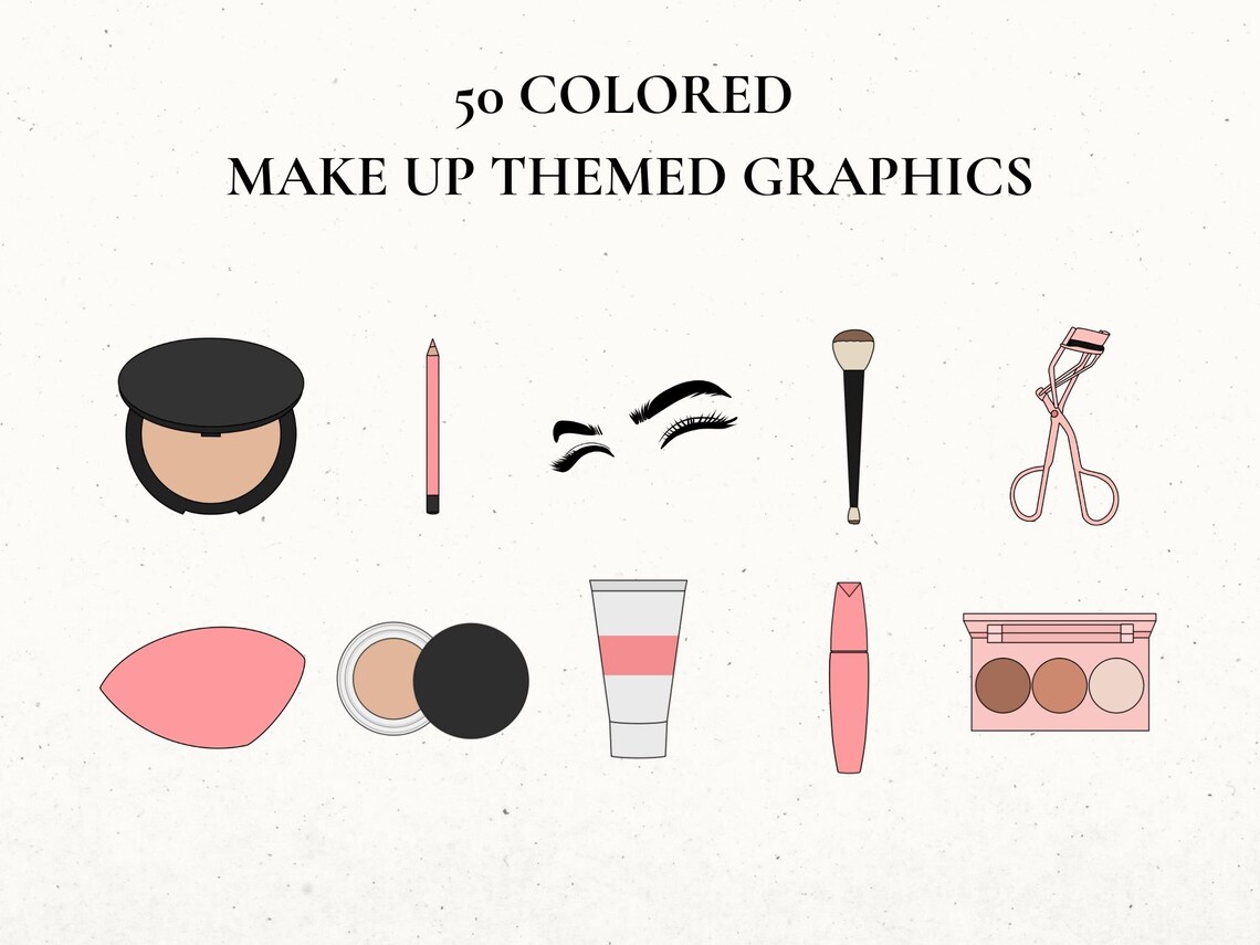 Makeup SVG Bundle, Make up Clip Art Bundle, Lipstick Svg Files, Makeup ...