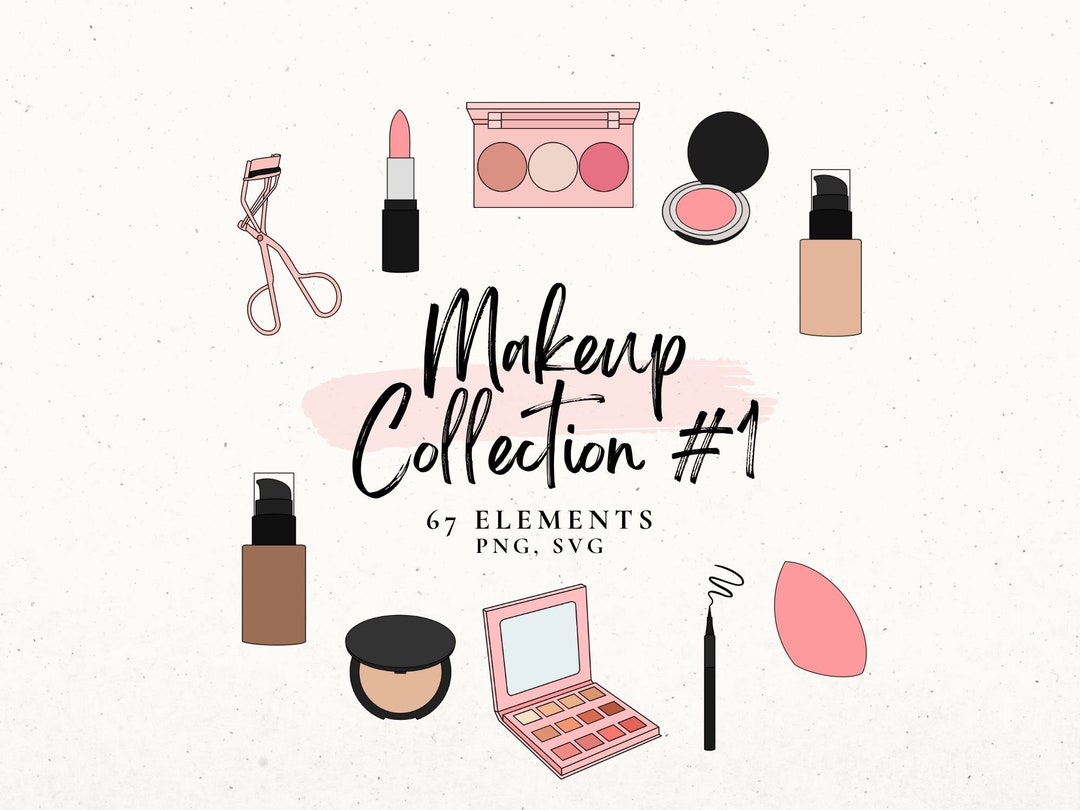Makeup SVG Bundle, Make up Clip Art Bundle, Lipstick Svg Files, Makeup ...