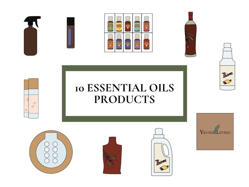 Essential Oils SVG Bundle Young Living Clip Art Set Wellness | Etsy