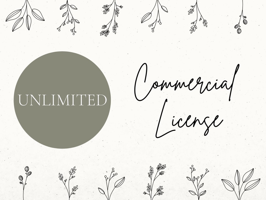 Commercial License for Digital SVG or Clip Art Files - Etsy