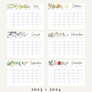 2024 and 2025 Calendar Printable, Monthly Calendar Planner, Neutral ...