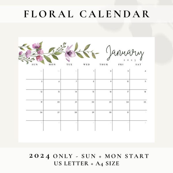 Colorful Calendar - Etsy