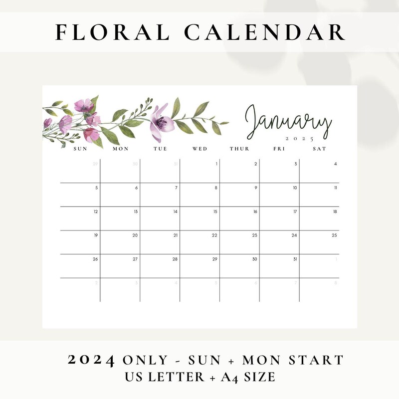 Colorful Calendar - Etsy