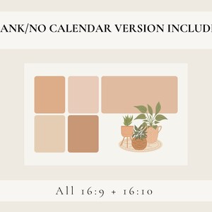 2023 and 2024 Desktop Organizer, Digital Planner, Boho Plant Calendar ...