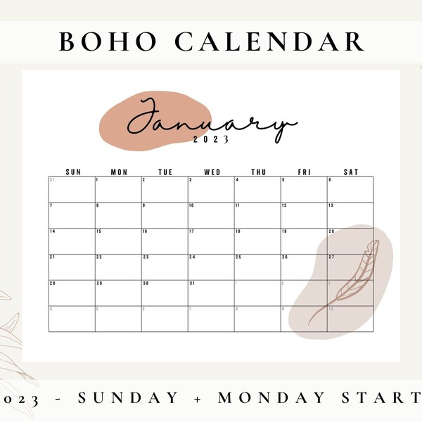 Modern Calendar - Etsy