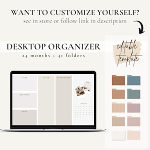 2024 and 2025 Desktop Organizer Wallpaper, Neutral Wallpaper Aesthetic ...