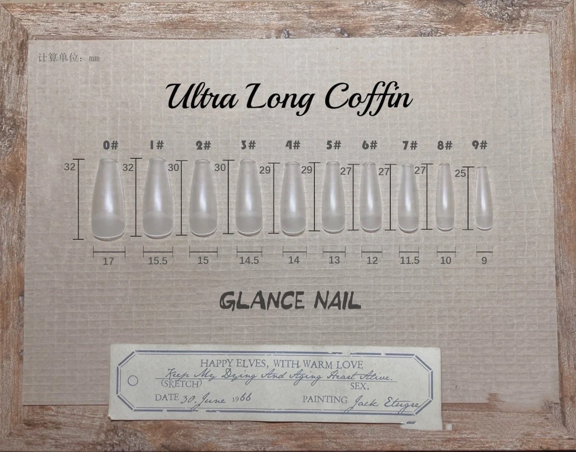 Black Medium Length Coffin Luxury Press on Nails - Etsy