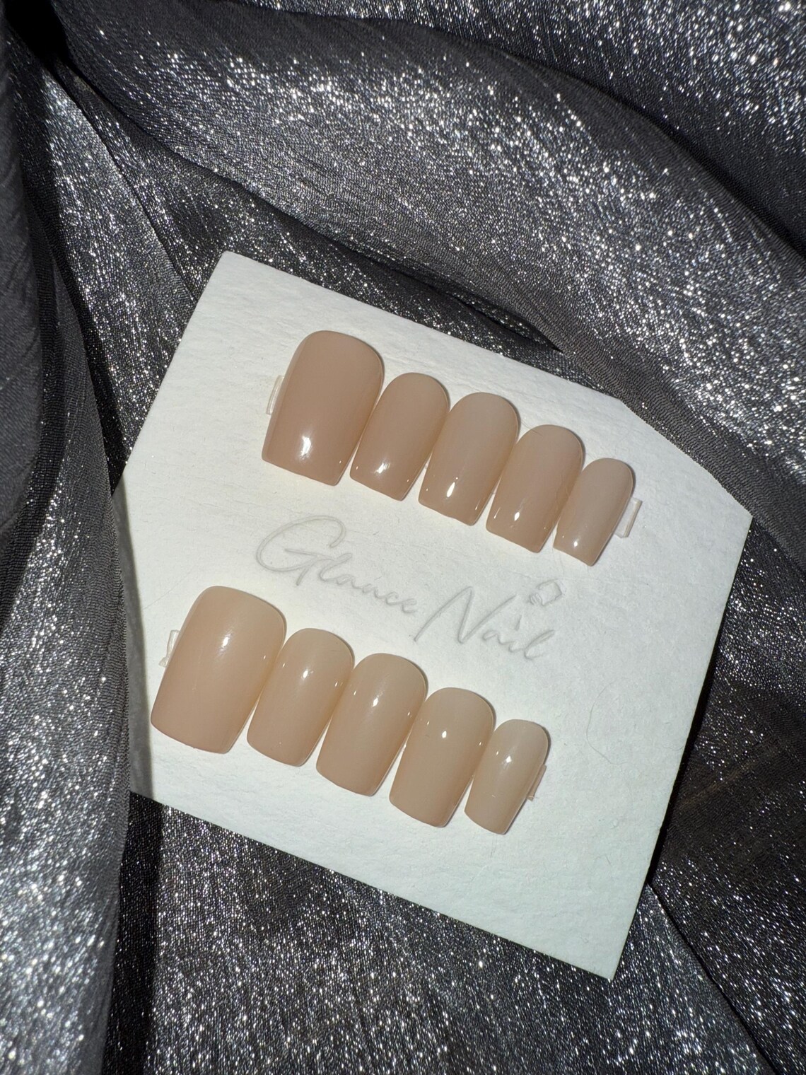 Beige Oatmeal Creamy Short Coffin Luxury Press on Nails - S032 - Etsy
