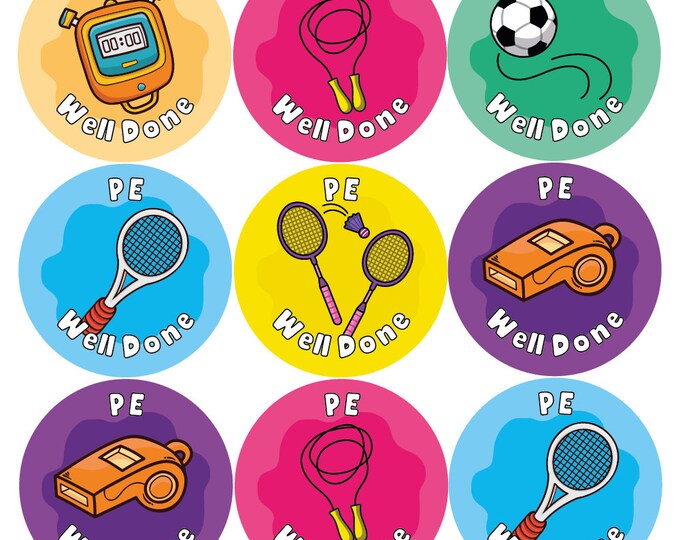 144 PE Well Done Reward Stickers for School Teachers, Children 30mm - Etsy