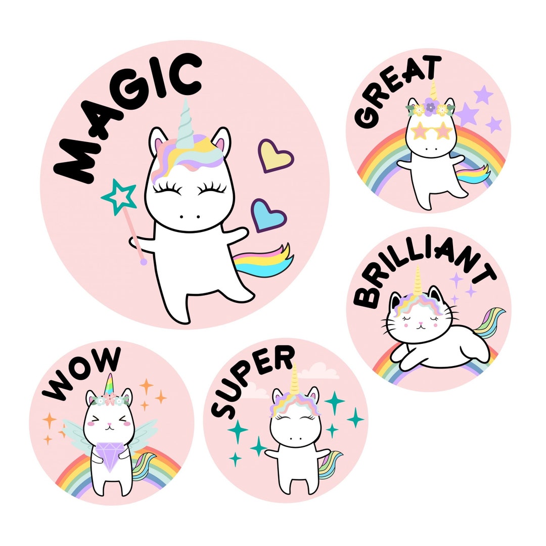 144 Unicorn Reward Stickers for School Teachers, Children 30mm - Etsy