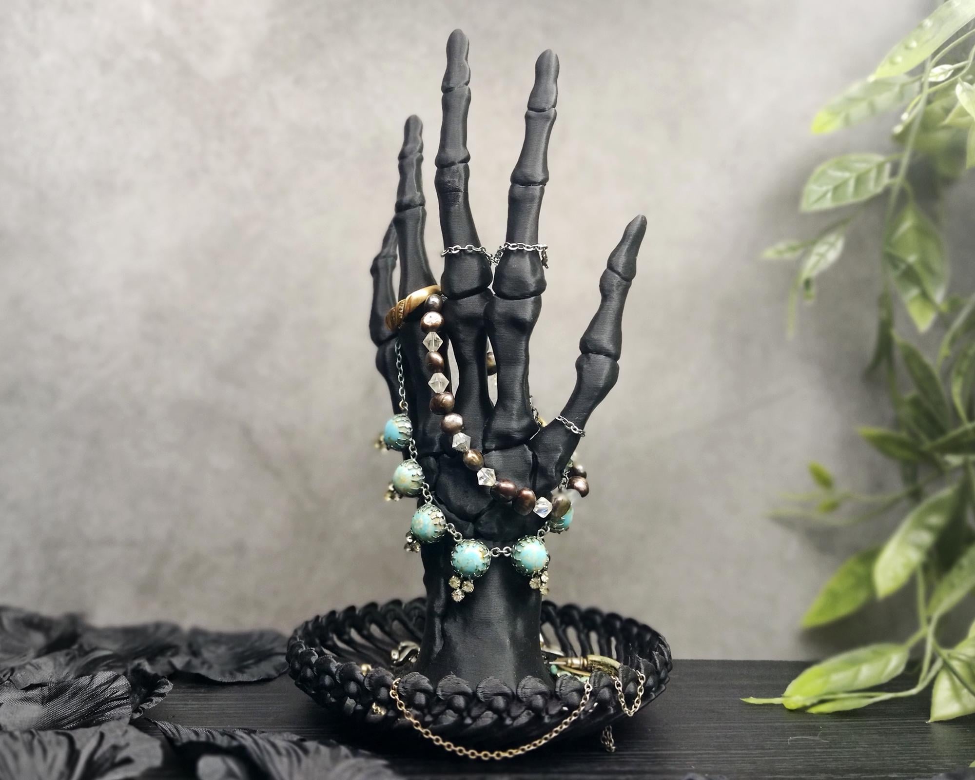 Gothic Skeleton Hand Jewelry Organizer: Dark Academia Ring Holder - Etsy