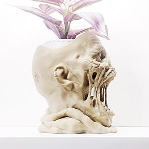 Horror Planter - Zombie Bust Plant Pot, Scary & Dark Gothic Sculpture ...