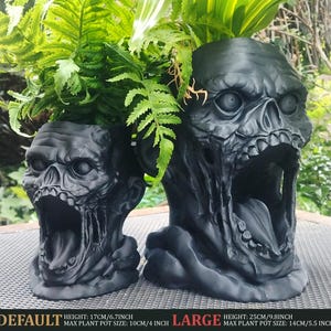 Horror Planter - Zombie Bust Plant Pot, Scary & Dark Gothic Sculpture ...