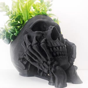 Happy Skull Planter – Realistic Gothic Decor Plant Pot, Dark Academia ...