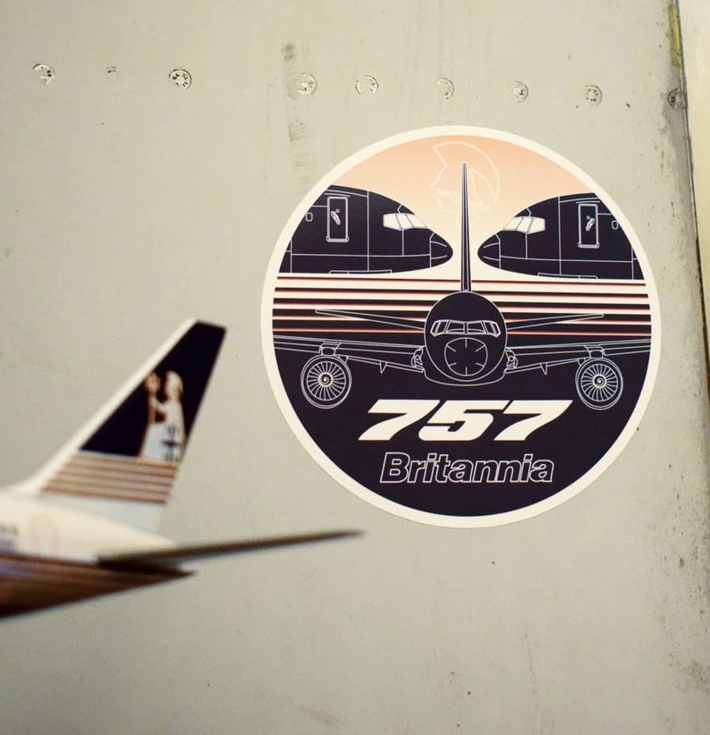 Britannia Airways Boeing 757 Sticker Gift Pilot Cabin Crew Avgeek ...