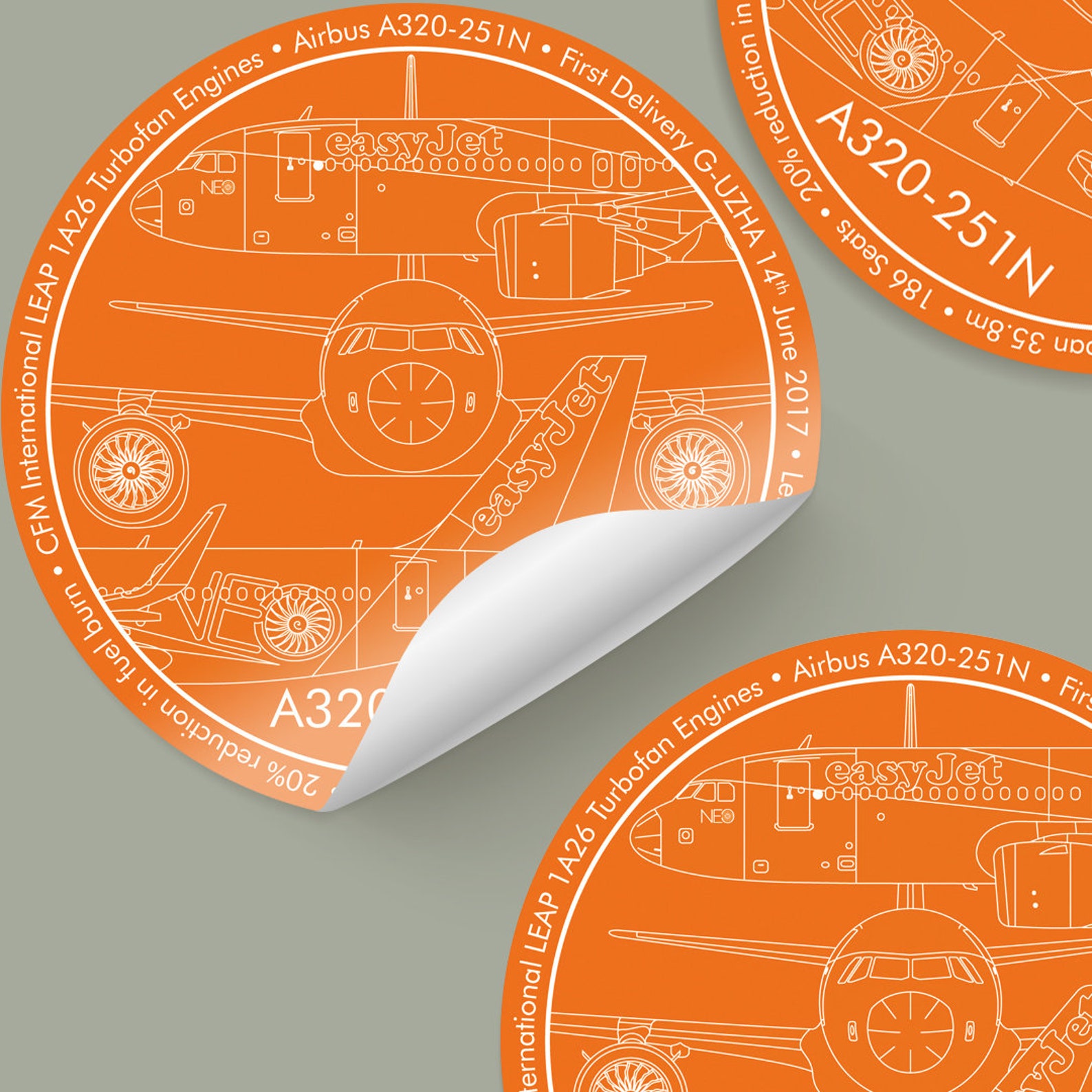 Easyjet A320neo Sticker Gift Pilot Cabin Crew Avgeek Student Airport ...