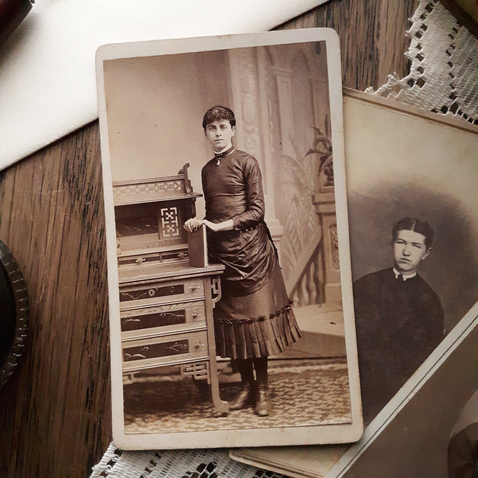 Three Set Small Edwardian Era Cabinet Cards - Etsy