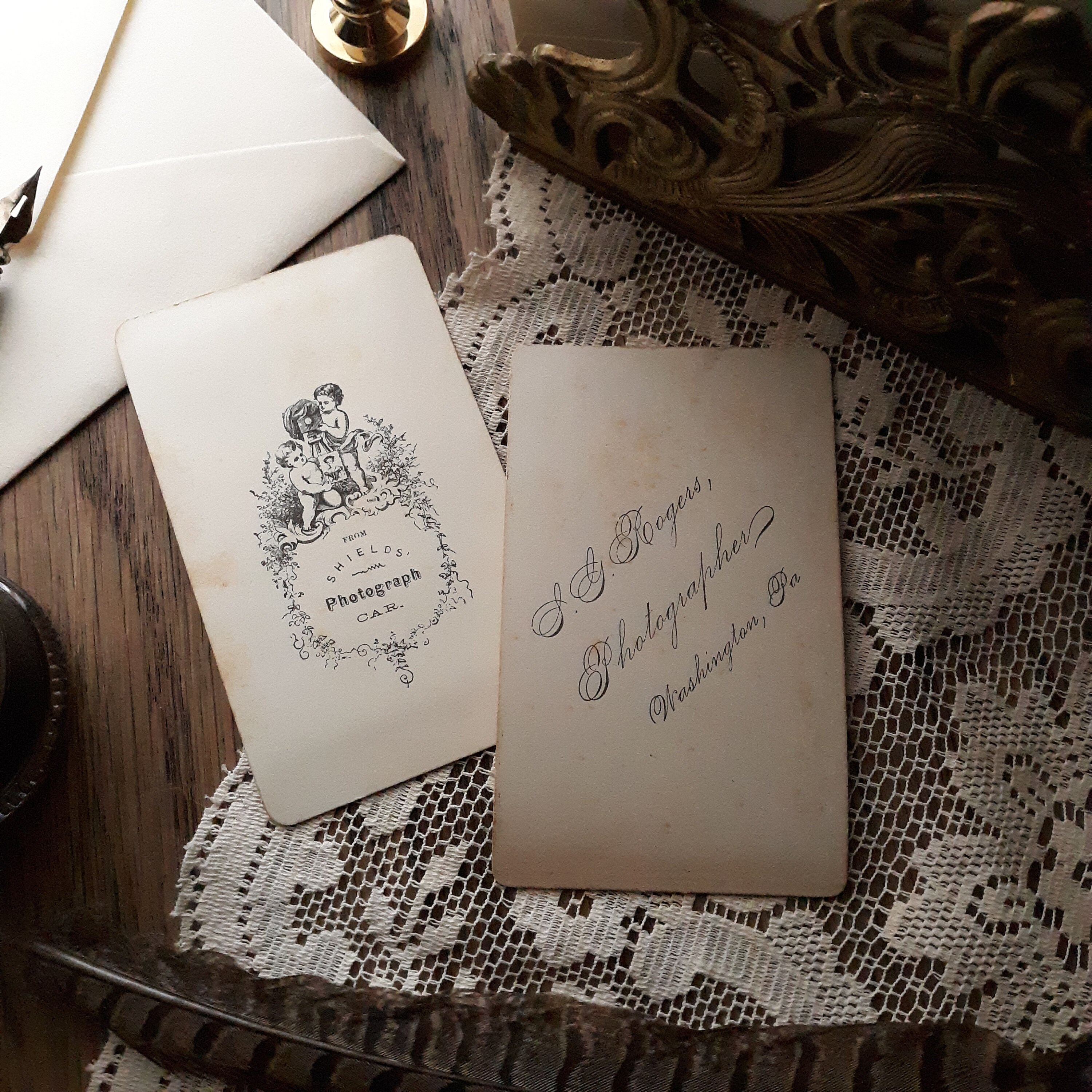 Three Set Small Edwardian Era Cabinet Cards - Etsy Hong Kong